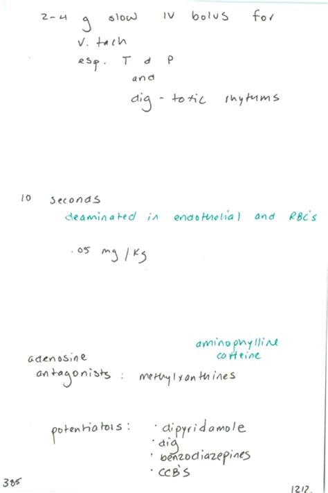 Adenosine Half Life