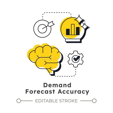 Demand Forecast Accuracy Modern Linear Concept Icon Stock Vector