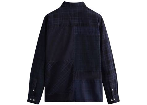 Kith Patchwork Berkeley Buttondown Shirt Nocturnal Mens Ss23 Us