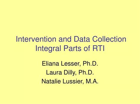 Ppt Intervention And Data Collection Integral Parts Of Rti Powerpoint