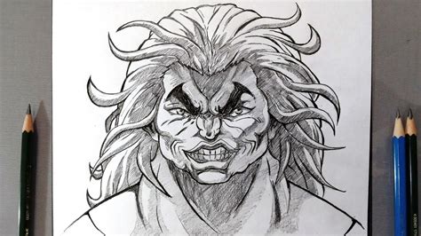 Yujiro Hanma Drawing Yujiro Drawing Tutorial Baki Yujiro Drawing