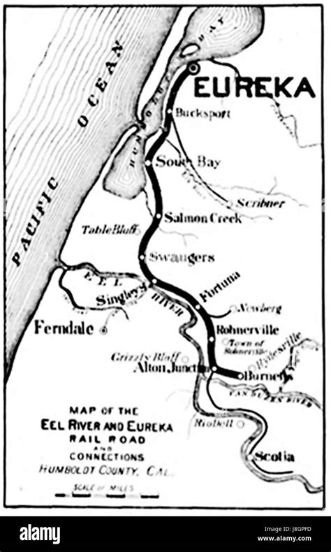 This Map From 1896 Shows The Eel River And Eureka Railroad Which Was