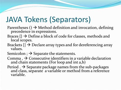 Types Of Separators In Java At Grady Naylor Blog