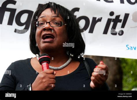 Dianne Abbott Labour Mp For Hackney North And Stoke Newington Speaks At A Rally Against Cuts To