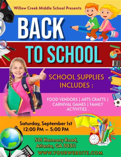 Back To School Event Template Postermywall