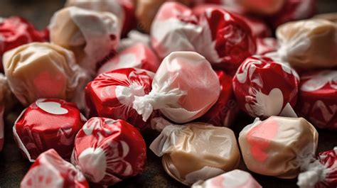 The Red And White Candy Is On Top Of Another Red And White Candy Background Picture Of