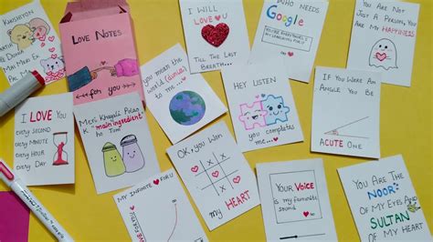 Cute Mini Love Notes Tutorial For Husband Girlfriend Fiancee Wife