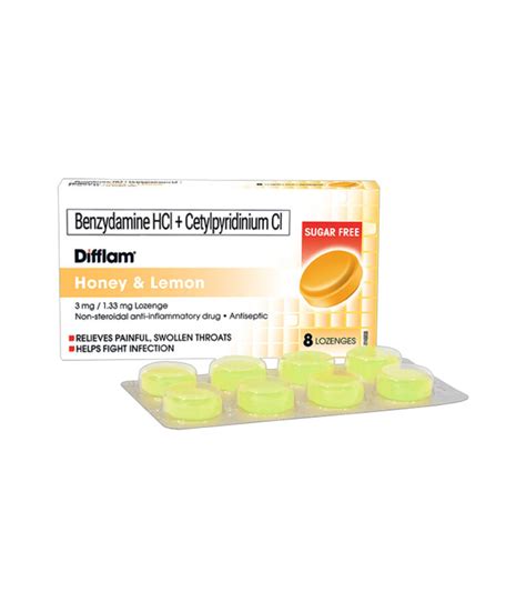 Difflam Lozenges Lemon 3mg 160 Rose Pharmacy Medicine Delivery