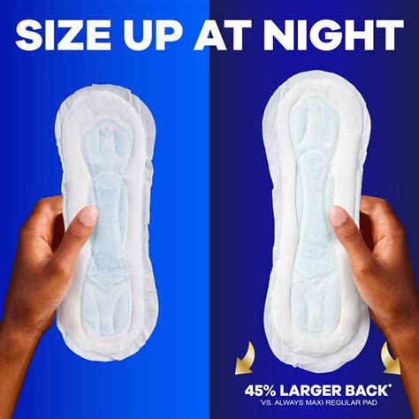 Always Maxi Pads Without Wings Overnight Shop Pads And Liners At H E B
