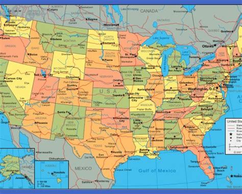 United States Points Of Interest Map Archives