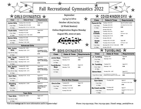Ssmgc Fall Rec Flyer 2022 Ssmgc