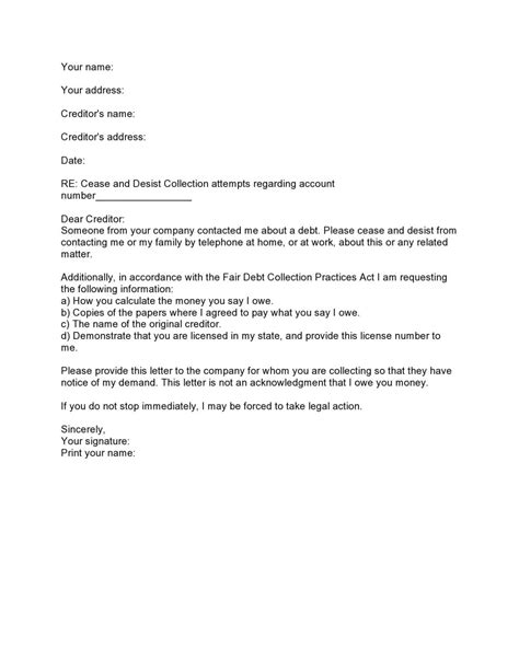 Cease And Desist Letter Template Australia Midi