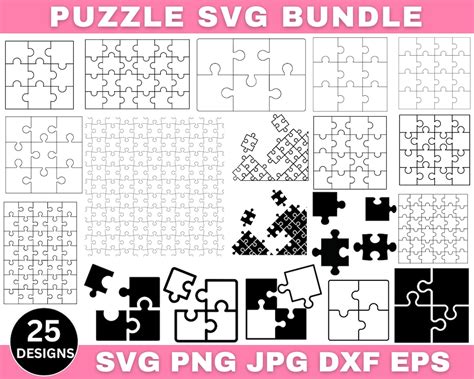 Puzzle Svg Bundle Puzzle Svg Laser Cut File Puzzle Cut Filepuzzle