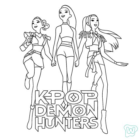 55 Kpop Demon Hunters Coloring Pages Print For Free
