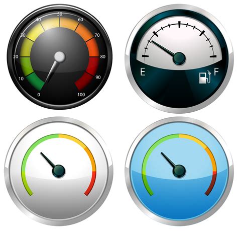 Sets Of Meter Gauges 298650 Vector Art At Vecteezy