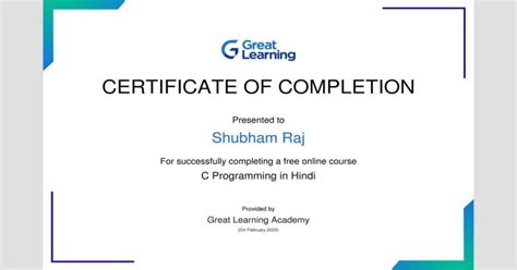 Hi All I Have Successfully Completed The C Programming In Hindi