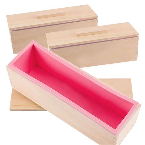 3 Set 42 Oz Pink Silicone Soap Loaf