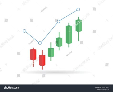 Stock Chart Cryptocurrency Chart Candlestick Uptrend Stock Vector