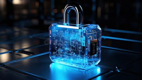 Data Encryption Dreams The Holographic Lock Stock Image Image Of