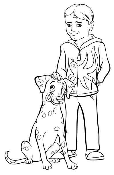 20 Dalmation Coloring Stock Illustrations Royalty Free Vector