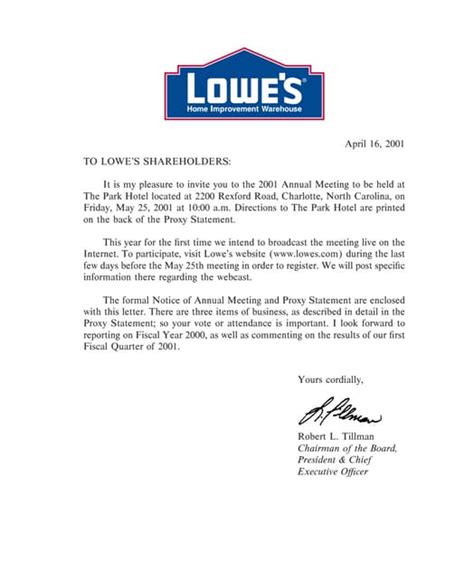 Lowes Proxy Statement 2000 Pdf