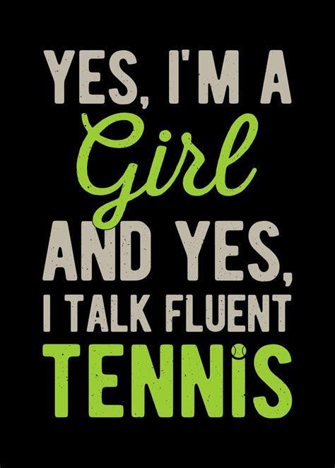 Funny Tennis Girl Poster Picture Metal Print Paint By Visualz