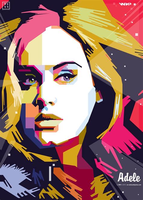 Adele In Wpap By Wir For Order Wr Pop Art Portraits Wpap Art Pop Art