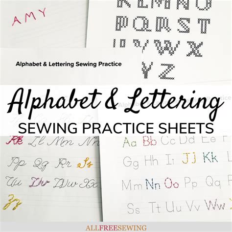 Alphabet And Lettering Sewing Practice Sheets Pdf