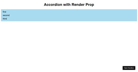 Accordian Render Props Codesandbox