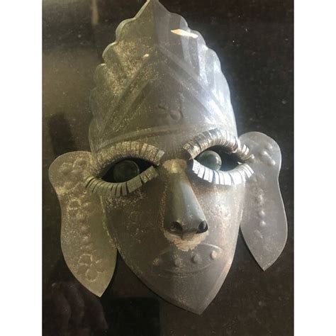 Folk Art Vintage Tin Mask Design 973 Mexican Folk Art Vintage Tin