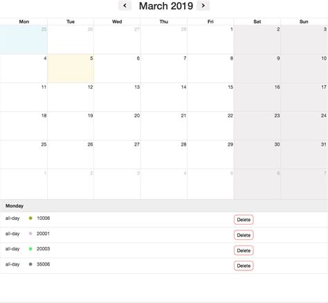 Javascript Delete Events After Dynamically Adding Delete Button To Eventsthe Delete Button Is