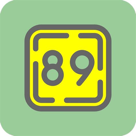 Eighty Nine Filled Yellow Icon 41866977 Vector Art At Vecteezy