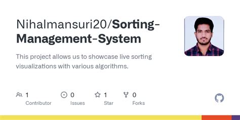 Github Nihalmansuri20sorting Management System This Project Allows