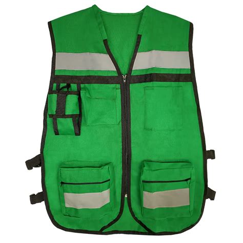 Chaleco De Seguridad Verde Bandera Tipo Brigadista Con Reflectante