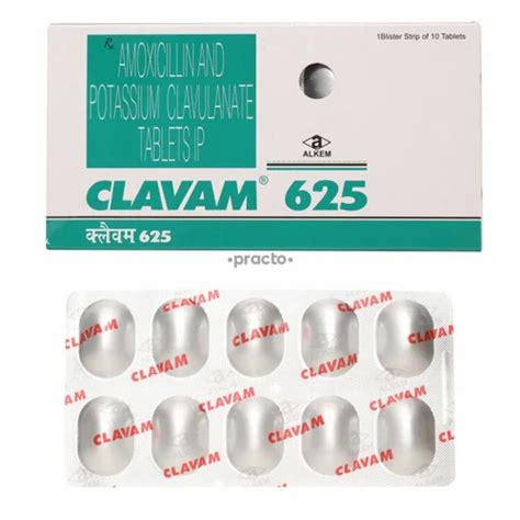 Clavam Amoxicillin Potassium Clavulanate 625 Mg At Rs 205stripe In