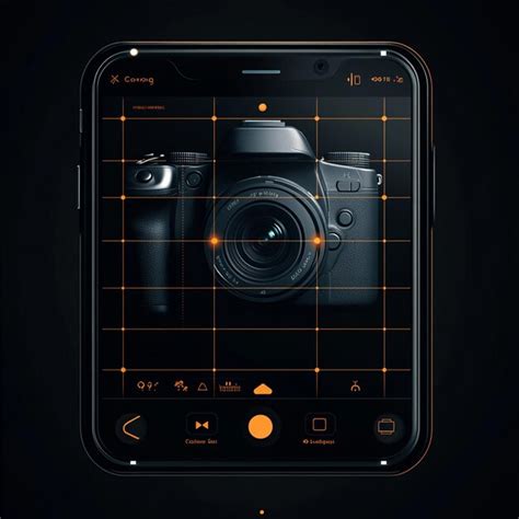 Smartphone Camera Interface Grid Viewfinder Premium Ai Generated Image