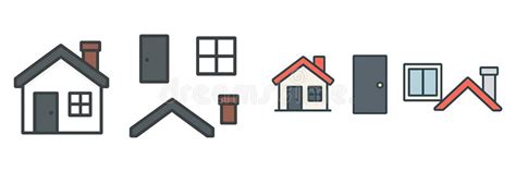 Different House Elements Stock Illustrations 3241 Different House