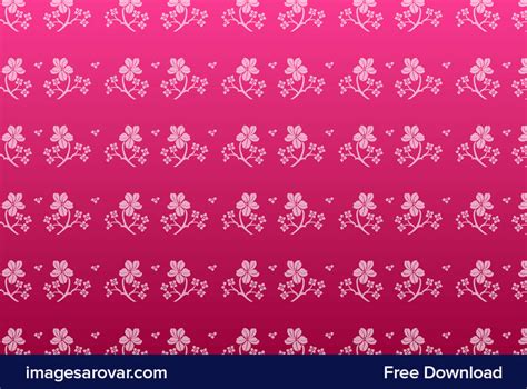 Traditional Pink Floral Pattern Background Vector Free Download Image