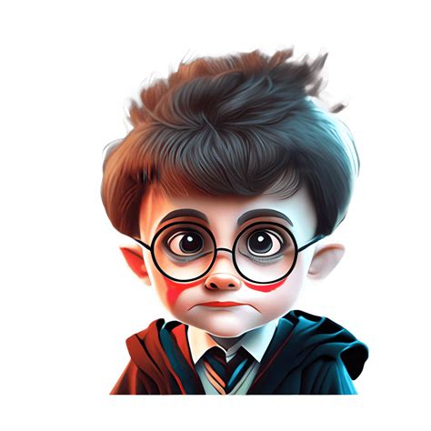 Harry Potter Cartoon Gesicht Harry Potter Nah Beieinander Gesicht
