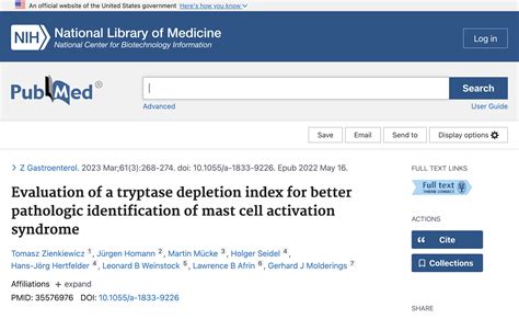 Evaluation Of A Tryptase Depletion Index For Better Pathologic Identification Of Mast Cell