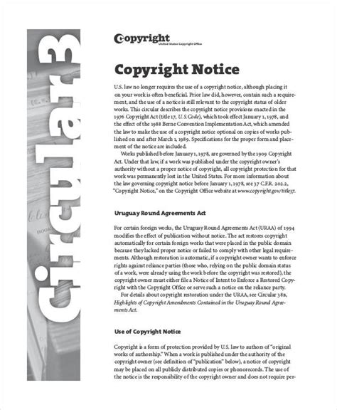 Examples Of Copyright