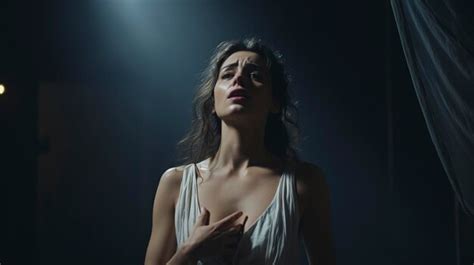 Premium Ai Image A Photo Of A Theater Actress In A Dramatic Monologue