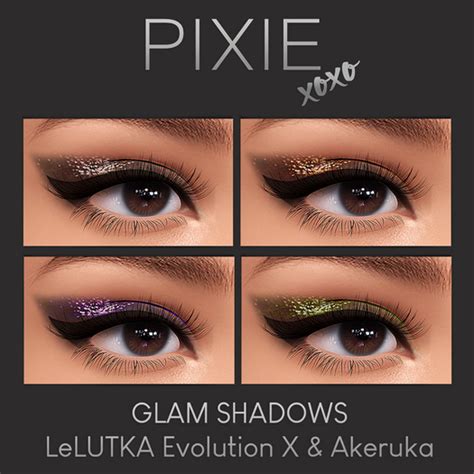 Second Life Marketplace Pixie Glam Shadows Demo Lelutka Evo X
