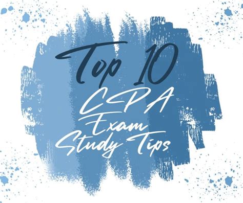 Top 10 Cpa Exam Study Tips Accounting Journey