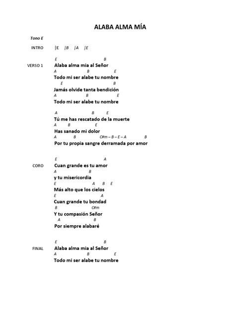 Alaba Alma Mía Pdf
