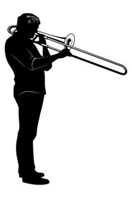 Trombone Silhouette Vector Art Icons And Graphics For Free Download
