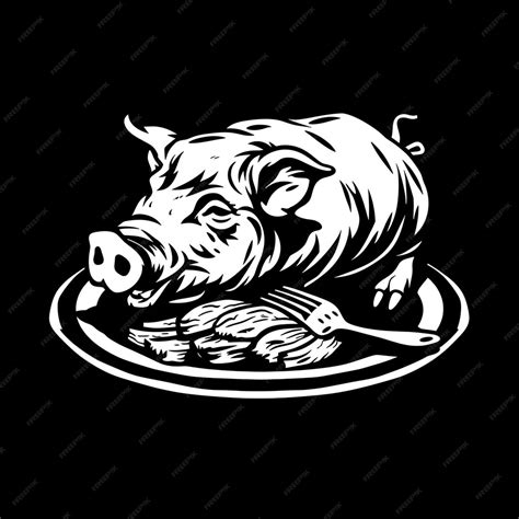 Premium Photo Carolina Style Barbecue Food Icon With A Whole Smoked