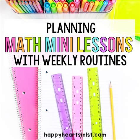 Math Mini Lessons Weekly Routines Happy Hearts In 1st