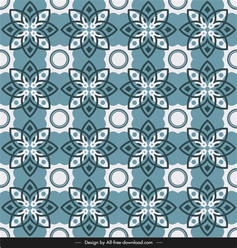Decorative Pattern Template Flat Repeating Geometric Horizontal Layout