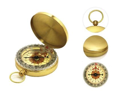 Metal Flip Compass Outdoor Compass Pocket Watch Copper Compass Zambeel